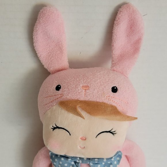 Metoo | Toys | Metoo Angela Plush Sleeping Girl Pink Bunny Rabbit Baby ...